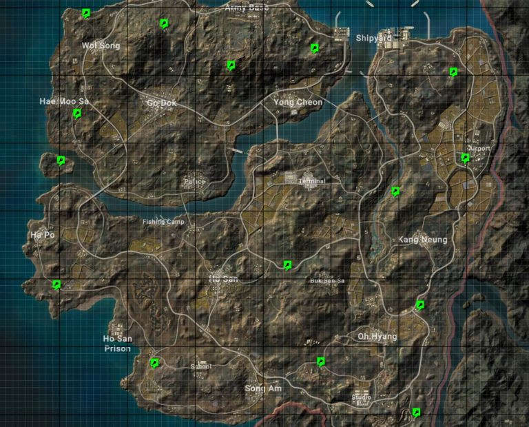 Секретные комнаты с лутом на карте Taego в PUBG